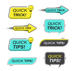 Quick tip and trick banner design template Vector Image