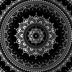 Silver mandala Royalty Free Vector Image - VectorStock