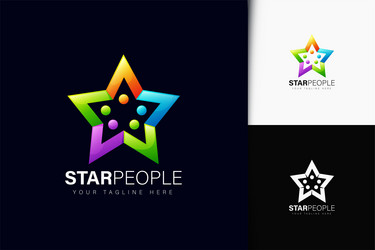 Star energy logo design with gradient Royalty Free Vector