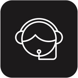 Customer service business people icon with orange Vector Image