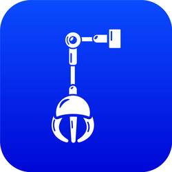 Mechanical grabber icon simple style Royalty Free Vector
