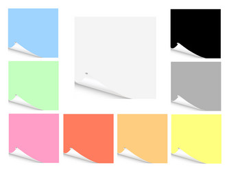 Post it notes icons set Royalty Free Vector Image