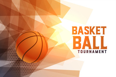 Basketball tournament background Royalty Free Vector Image