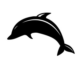 Black and white of dolphin Royalty Free Vector Image