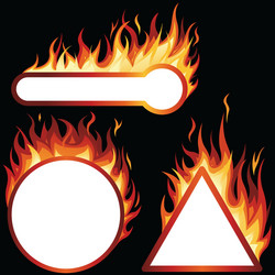 Flaming frames Royalty Free Vector Image - VectorStock