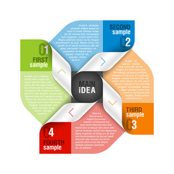 Four parts design template Royalty Free Vector Image