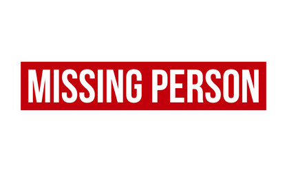 Missing person rubber stamp red person Royalty Free Vector