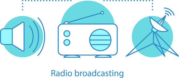 Radio broadcasting concept icon Royalty Free Vector Image