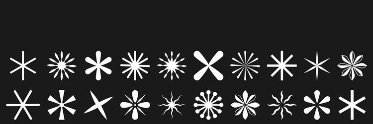 Asterisk icons set Royalty Free Vector Image - VectorStock