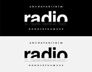 Modern geometric style alphabet bold square font Vector Image