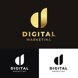 Digital marketing logo Royalty Free Vector Image