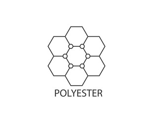 Polyester fabric icon Royalty Free Vector Image