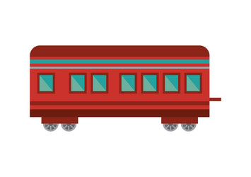 Red train vehicle Royalty Free Vector Image - VectorStock