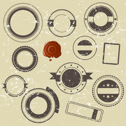 Empty grunge rubber stamps Royalty Free Vector Image