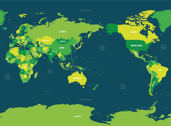 World Map Australia Centered Vector Images (over 140)