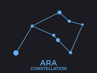 Ara constellation starry night sky cluster Vector Image