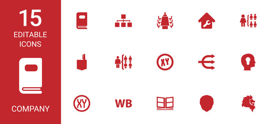 12 company icons Royalty Free Vector Image - VectorStock