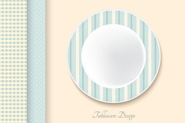 Decorative dishes template Royalty Free Vector Image