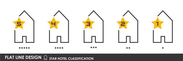 Star hotel classification 3 Royalty Free Vector Image