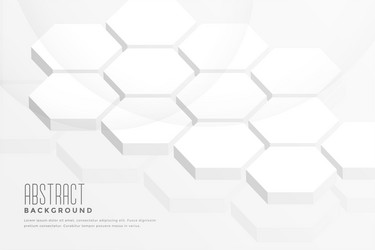 3d hexagonal white pattern background Royalty Free Vector