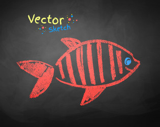 Chalk Drawing Fish Vector Images (over 1,100)