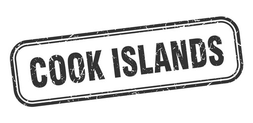 Welcome to cook islands black stamp Royalty Free Vector