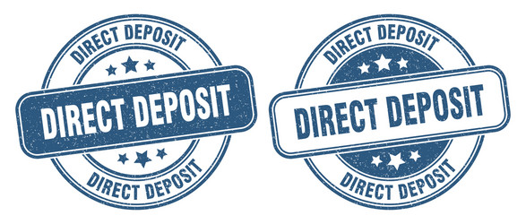 Direct deposit stamp Royalty Free Vector Image