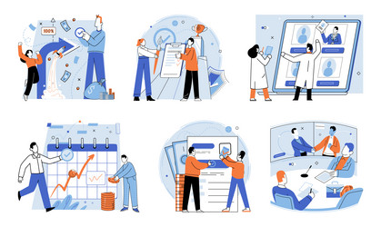 Established business development Royalty Free Vector Image