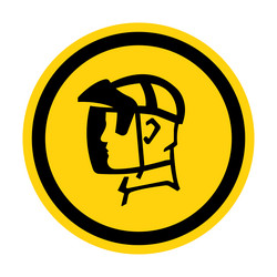 Face shield occupational safety and health Vector Image