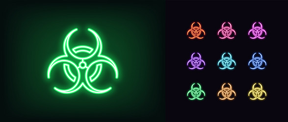 Biohazard symbol neon Vector Images & Graphics for Commercial Use ...