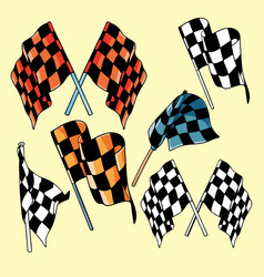Race track with lap time isolated flat Royalty Free Vector