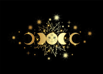 Abstract moon symbols background Royalty Free Vector Image