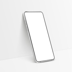 White realistic smartphone mockup 3d mobile phone Vector Image