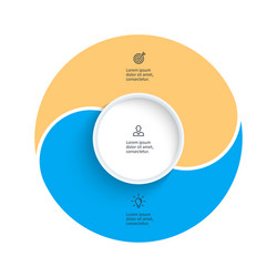 Business infographic pie chart with 2 options Vector Image