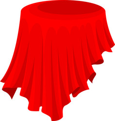 Bright red cloth for pedestal or rectangular table