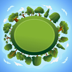 Card design with trees Royalty Free Vector Image