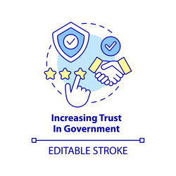 Increasing trust in government blue gradient Vector Image
