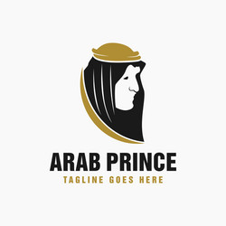 Saudi arabia prince or king logo Royalty Free Vector Image