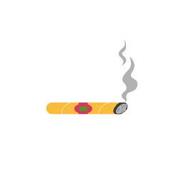 Cigarette roll up smoke flat Royalty Free Vector Image