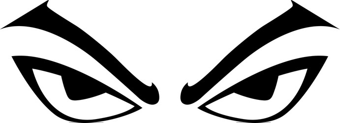 Angry eyes Royalty Free Vector Image - VectorStock