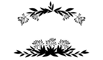 Floral Top Bottom Border Vector Images (69)