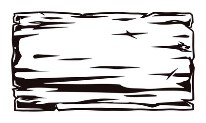 Blank wooden plank template Royalty Free Vector Image