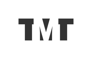 Mtm logo design initial letter m t bold font Vector Image