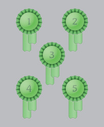 Five award ribbons Royalty Free Vector Image - VectorStock