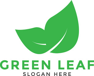 Letter a green plant leaf logo Royalty Free Vector Image