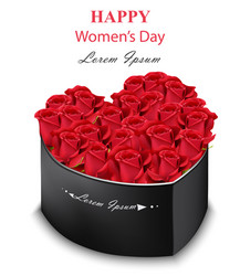 Pink heart shaped gift box with a ribbon icon Vector Image