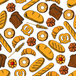 Seamless sweet pastries Royalty Free Vector Image