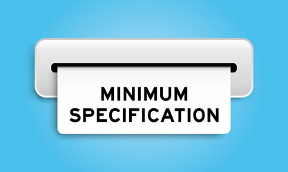 White coupon banner with word minimum requirement Vector Image