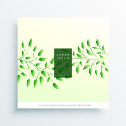 Green nature cover page design background Vector Image