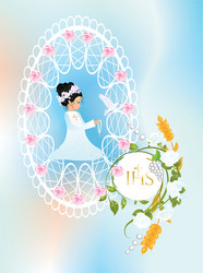 First holy communion Royalty Free Vector Image